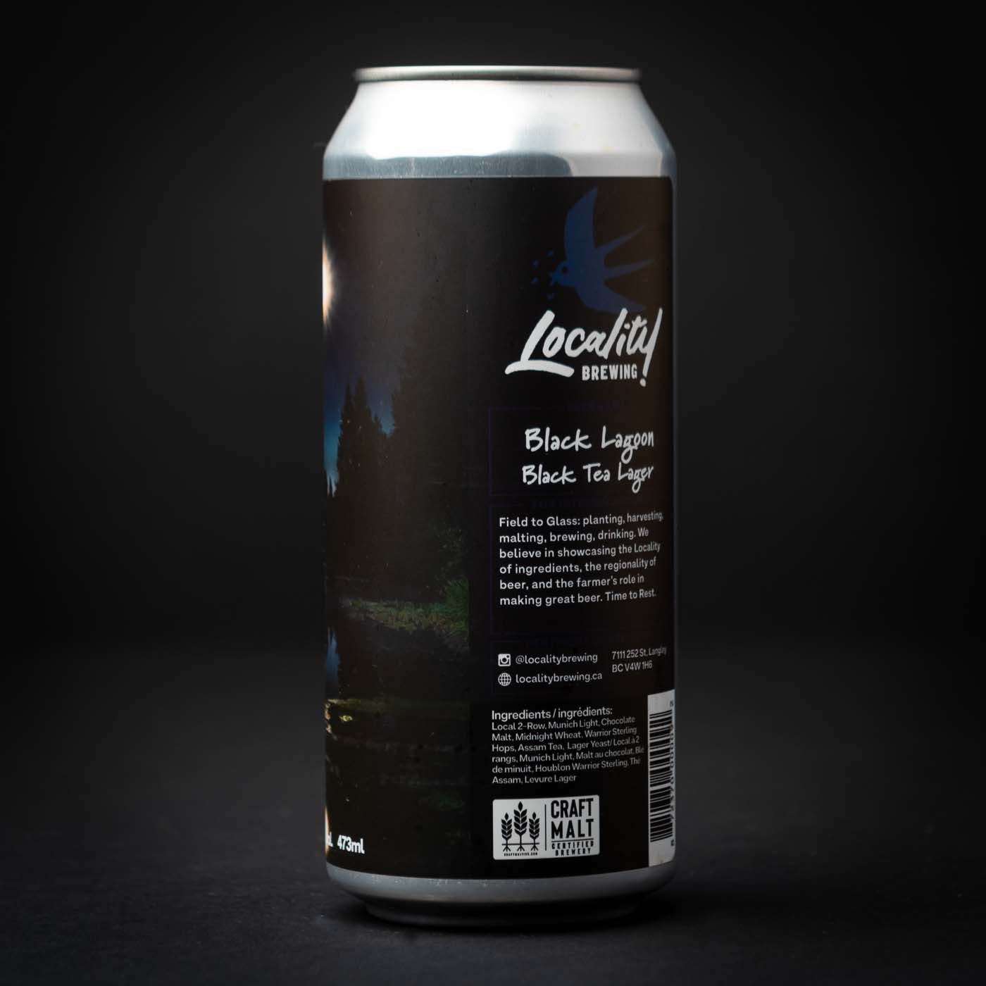 Black Lagoon Black Tea Lager | Locality Brewing